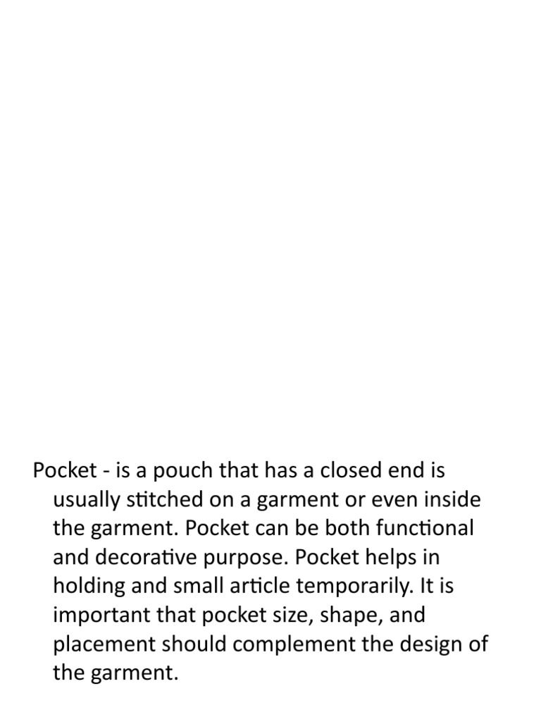 Types of Pockets... | PDF