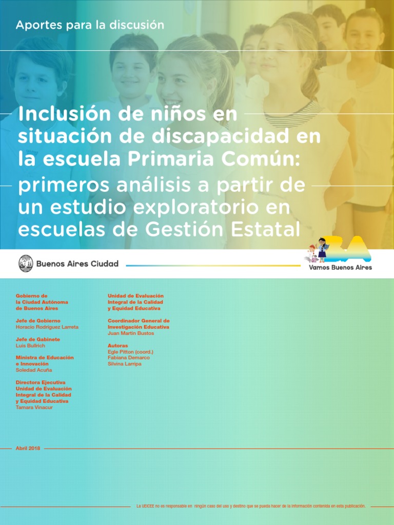 Apd Inclusion de Ninos en Situacion de Discapacidad en La Escuela ...