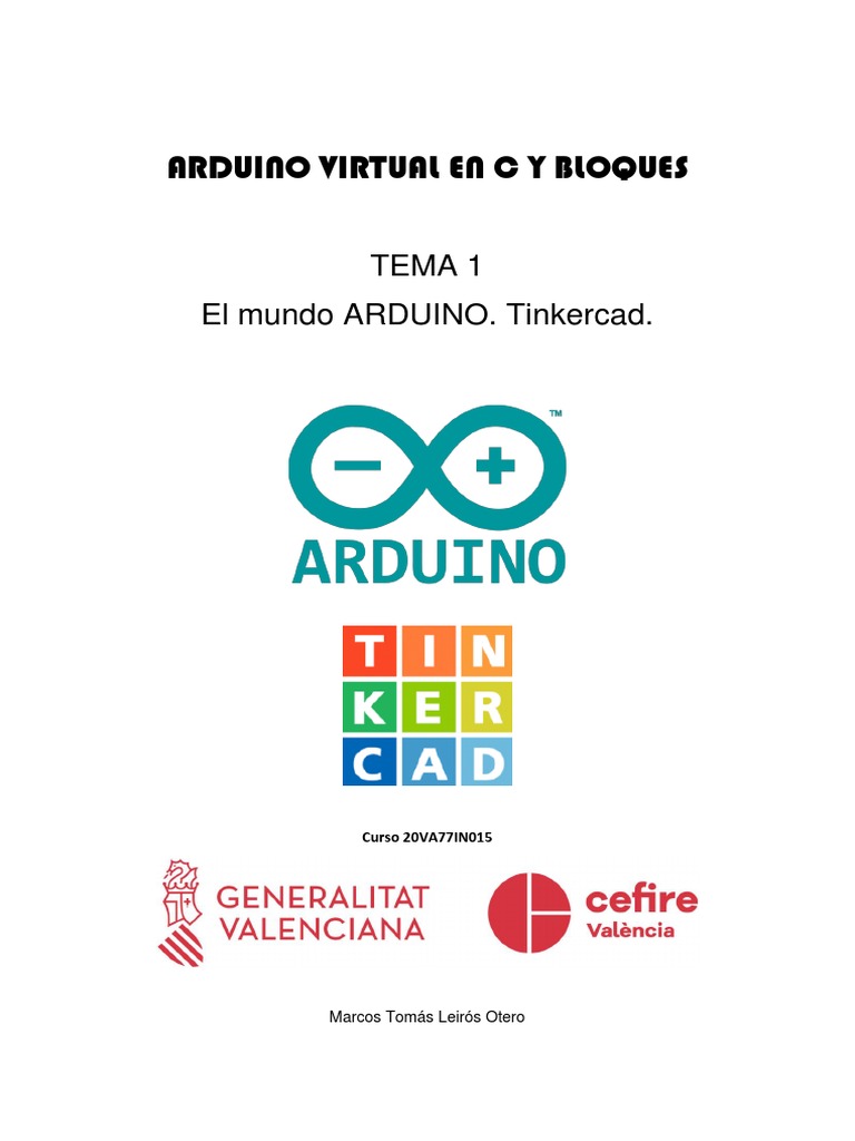 AVCB Tema1 MundoArduino Tinkercad | PDF | Arduino | Microcontrolador
