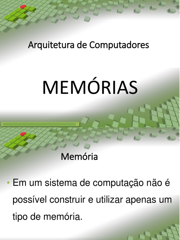 Memórias e Barramentos | PDF | Armazenamento de dados de computador | Memória de acesso ...