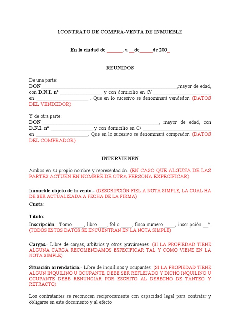 Contrato De Compraventa Guía Vivienda Kutxabank