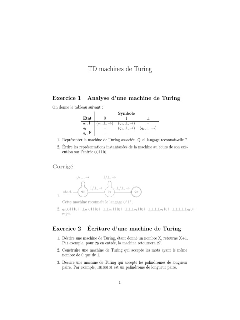 Machine de Turing | Download Free PDF | Mathématiques | Logique ... Machine de Turing | Download Free PDF | Mathématiques | Logique ...