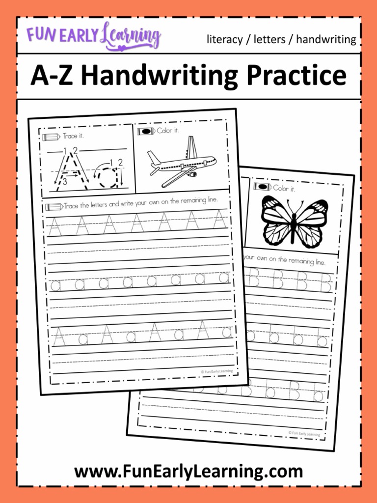 Free Letter Tracing Worksheets A Z Handwriting Practice | PDF