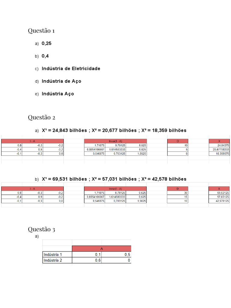 Lista de Exercícios - Métodos Quantitativos em Economia I - Aloisio | PDF