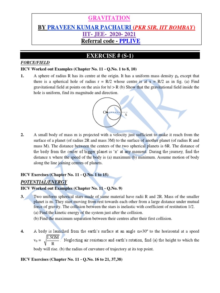 IIT-JEE - 2020 - 2021: BY Referral Code | PDF | Orbit | Mass