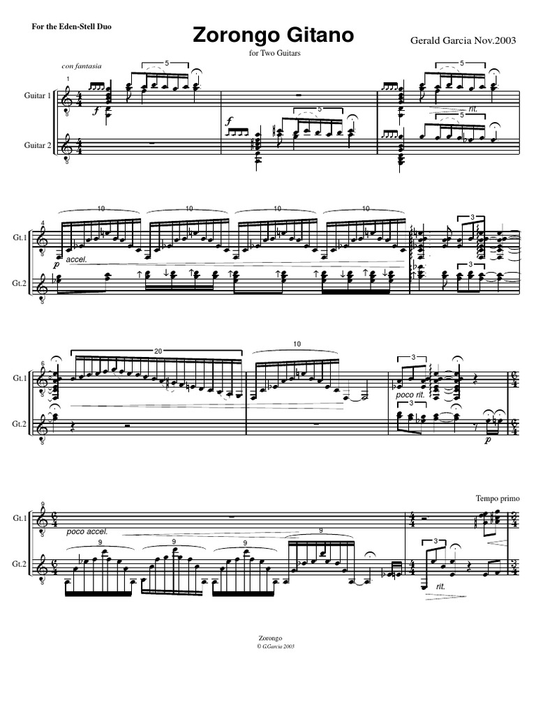 Zorongo 2 Guitars | PDF | Musicologie | Compositions musicales