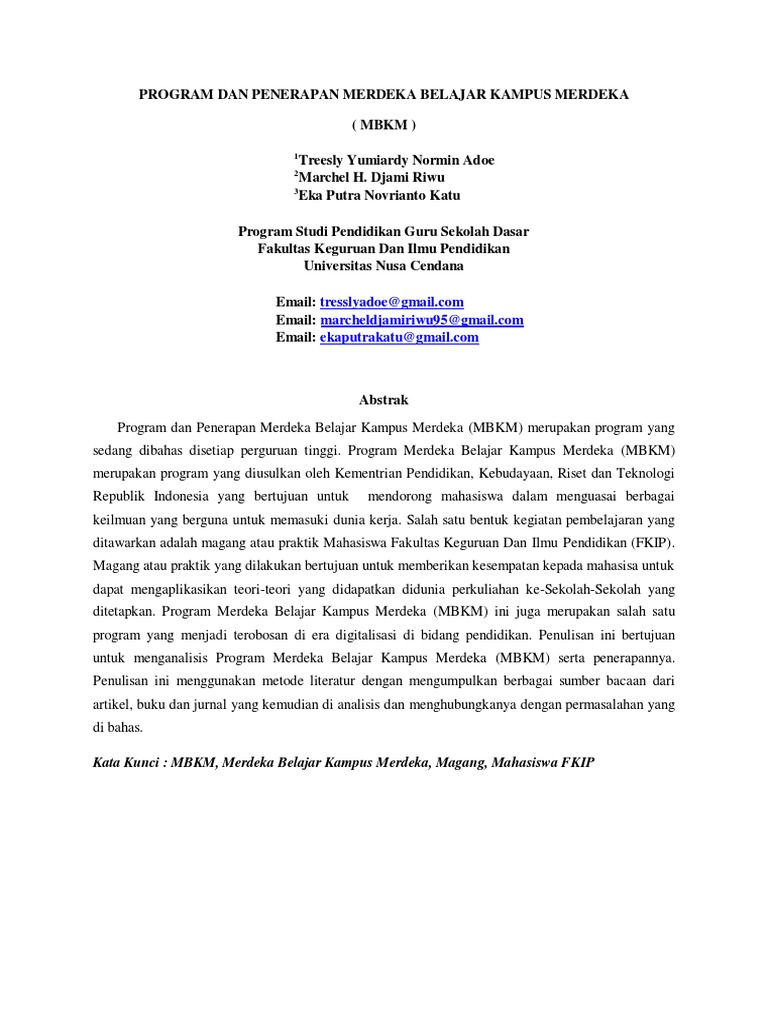 Program Dan Penerapan Merdeka Belajar Kampus Merdeka | PDF