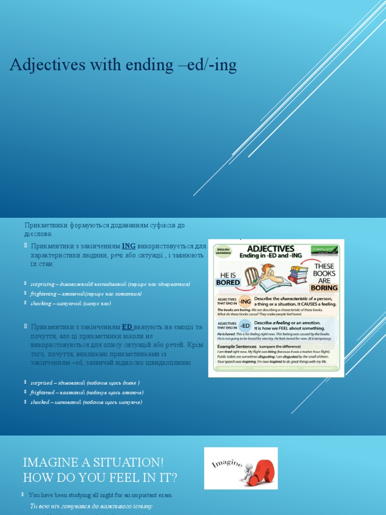 Adjectives Ed, Ing | PDF