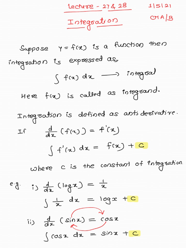 Integration Formula | PDF