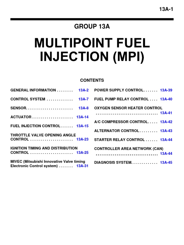 A Multi Point Fuel Injection | PDF