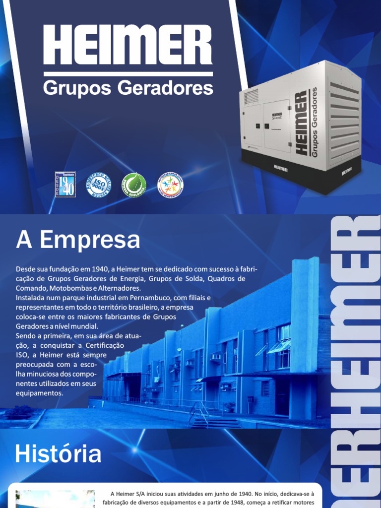 Grupo Geradores - Heimer | Download grátis PDF | Gás natural | Diesel