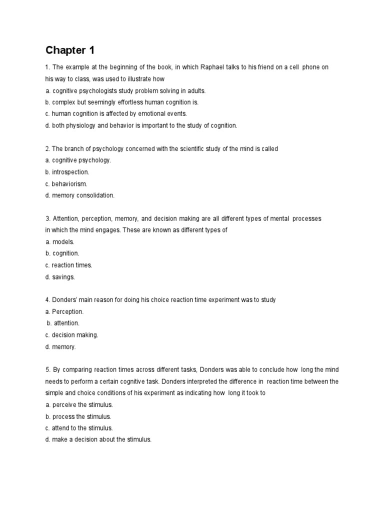 Cognitive Psychology Essentials | PDF | Memory | Cognitive Psychology