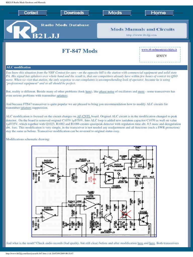 Silo - Tips - FT 847 Mods Modifications Schematic Drawing | PDF | Relay ...