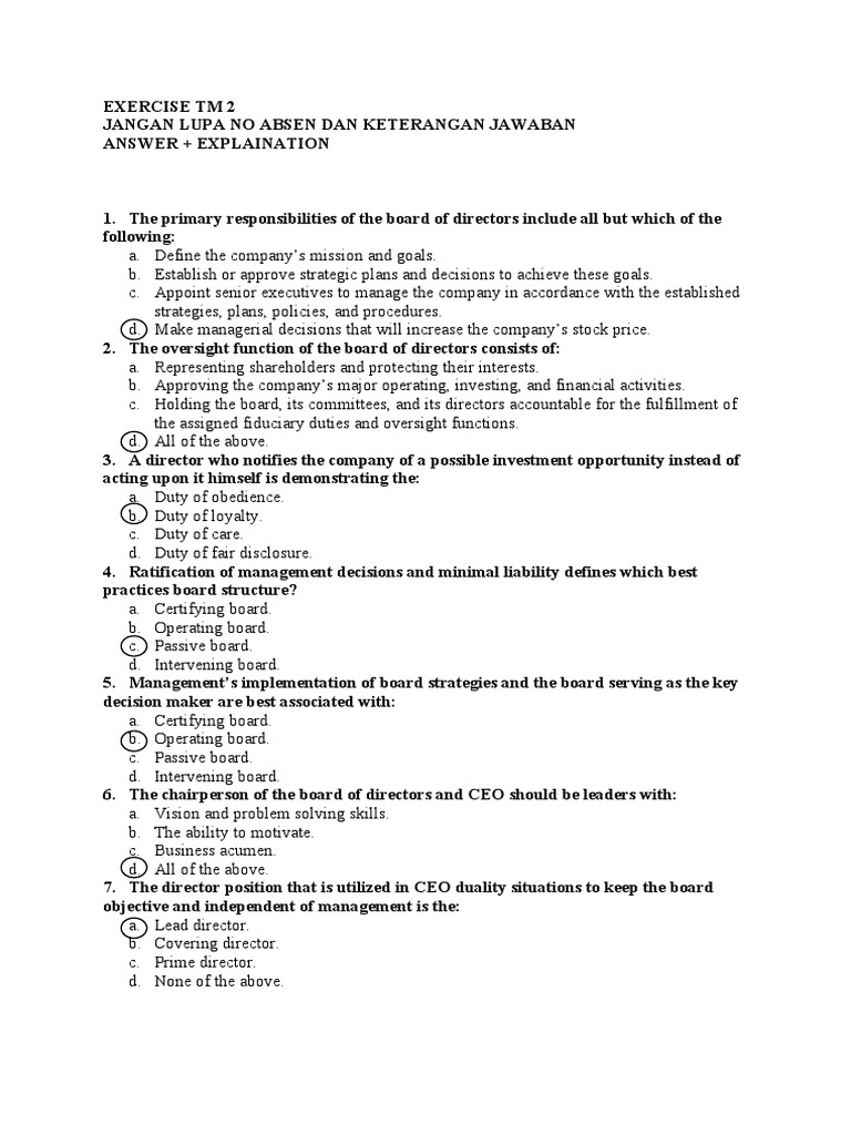 CG Tugas TM.2 | PDF | Board Of Directors | Corporations