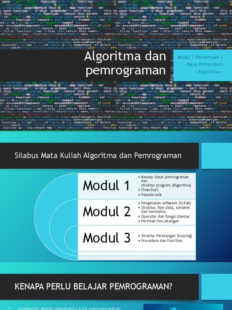 Algoritma Dan Pemrograman M1P1 | PDF | Komputer