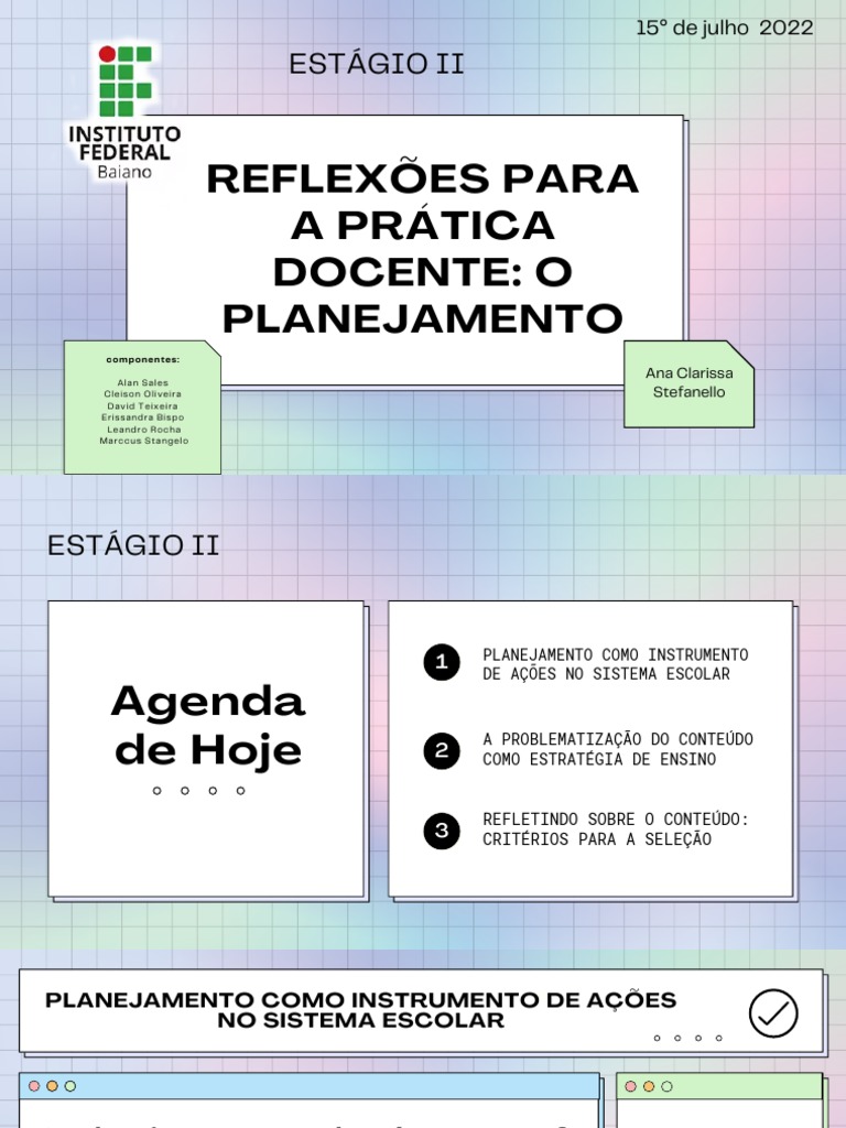 Reflexão para A Pratica Docente | PDF | Planejamento