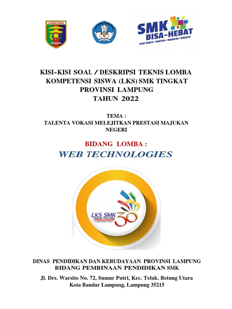 Kisi Kisi Lks Web Technologies 2022 Lampung | PDF | Komputer | Teknologi & Rekayasa