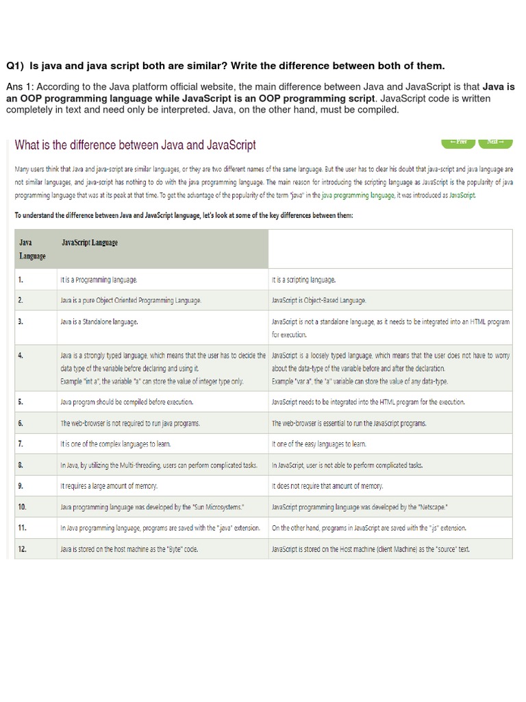 Some Question and Answer of Javascript | PDF | Websites | World Wide Web