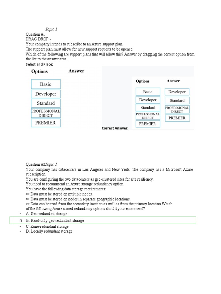Azure AZ-900 Main Exam | PDF | Cloud Computing | Platform As A Service
