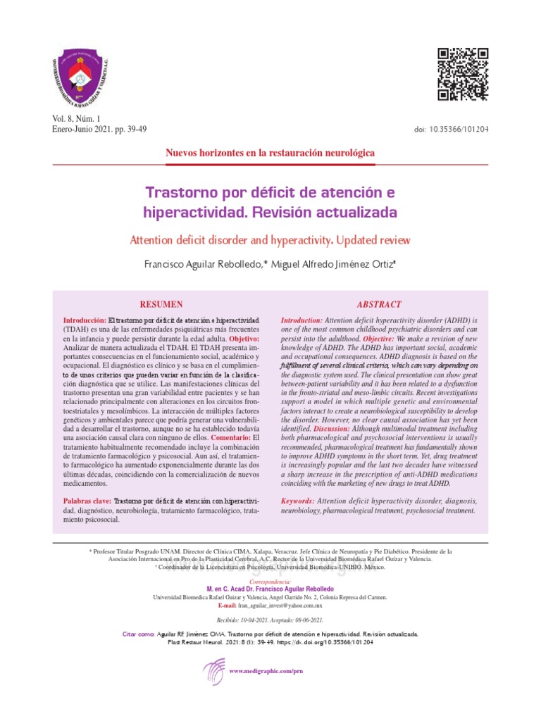 PRN 211 G | PDF | Desorden hiperactivo y deficit de atencion | Trastorno mental
