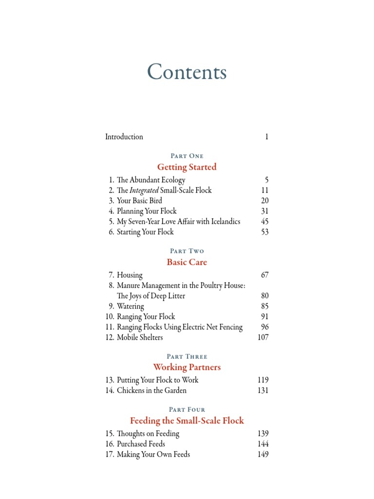 The Small-Scale Poultry Flock, Revised Edition: Table of Contents | Download Free PDF | Chicken ...