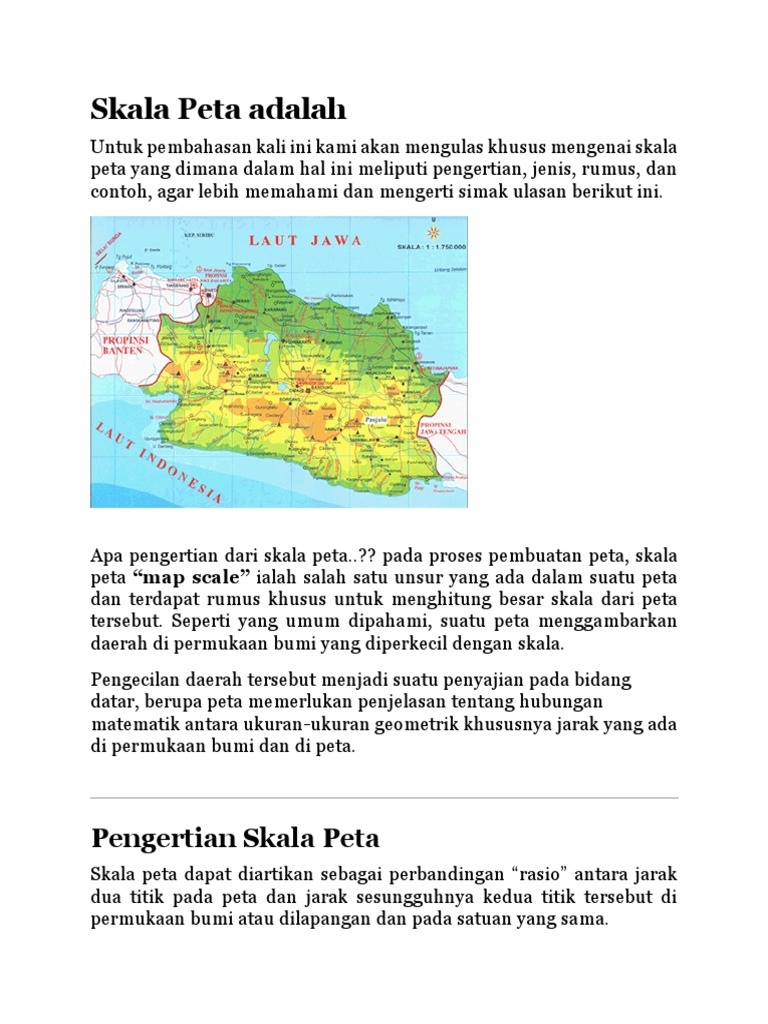 Pengertian dan Jenis Skala Peta | PDF
