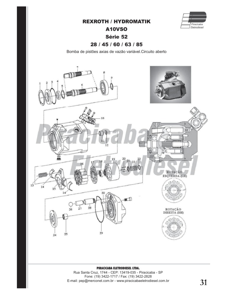 VISTA-EXPLODIDA-A10VSO---SERIE-52 | PDF