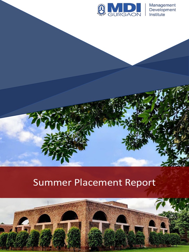 Summer Placement Report 2021-23 | PDF | Internship | Job Hunting