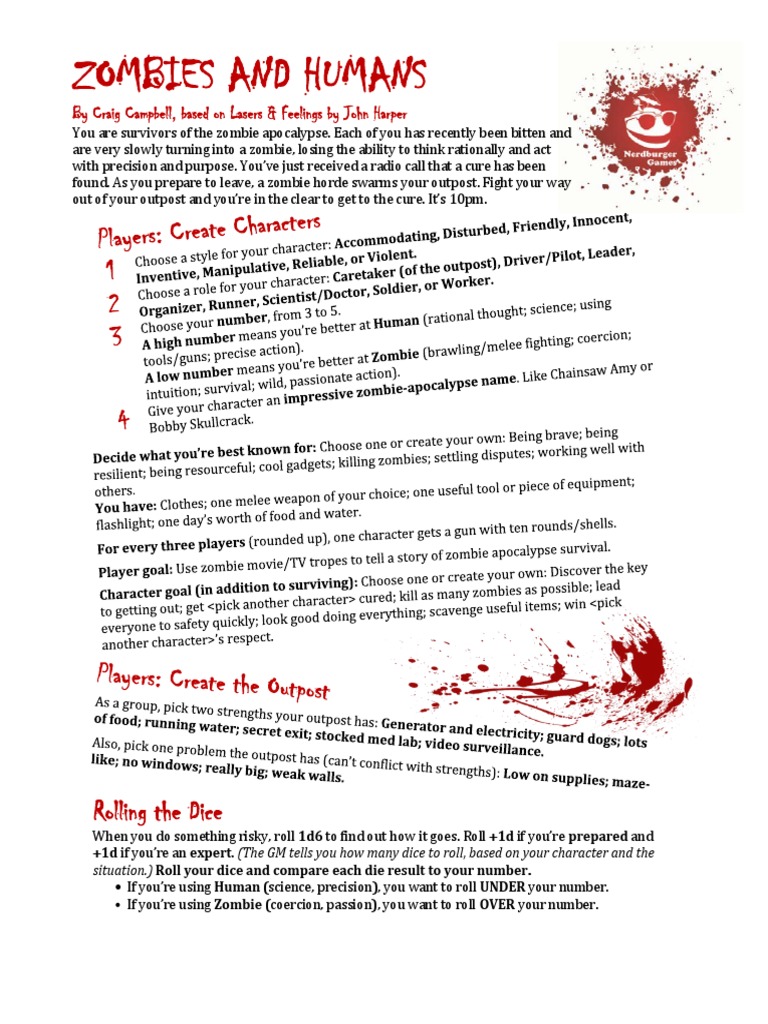 Zombies and Humans: Rolling The Dice | PDF | Zombies
