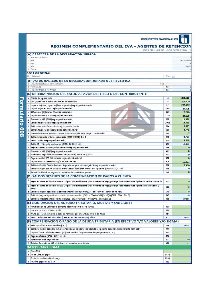 Form 608 | PDF | Impuestos | Impuesto al valor agregado