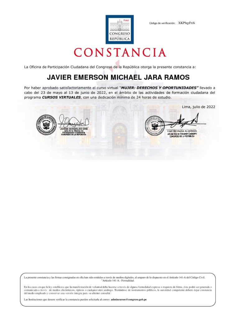 Javier Emerson Michael Jara Ramos: Xkp9Qyfx8I | PDF