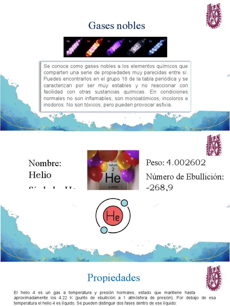 Gases Nobles | PDF | Argón | Helio
