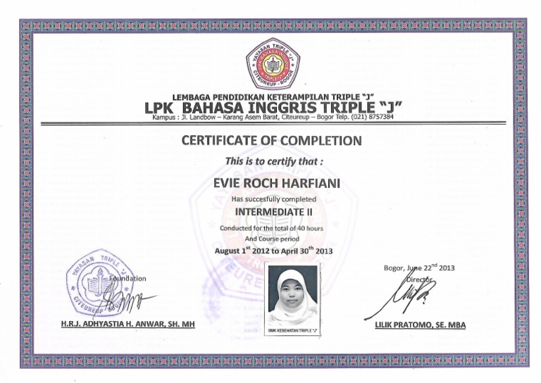 sertifikat ilp | PDF