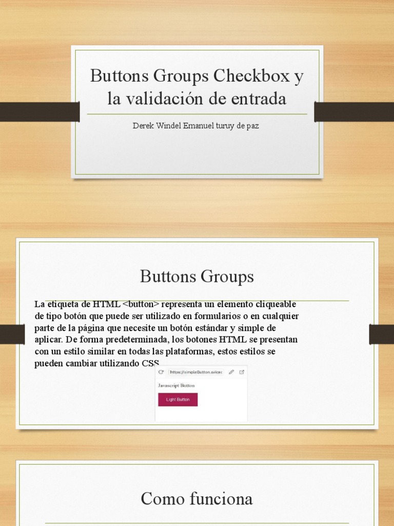 Buttons Groups Checkbox y La Validacion de Entrada | PDF | HTML | Script Java