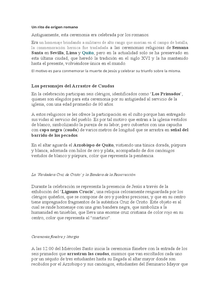 Un Rito de Origen Romano | PDF