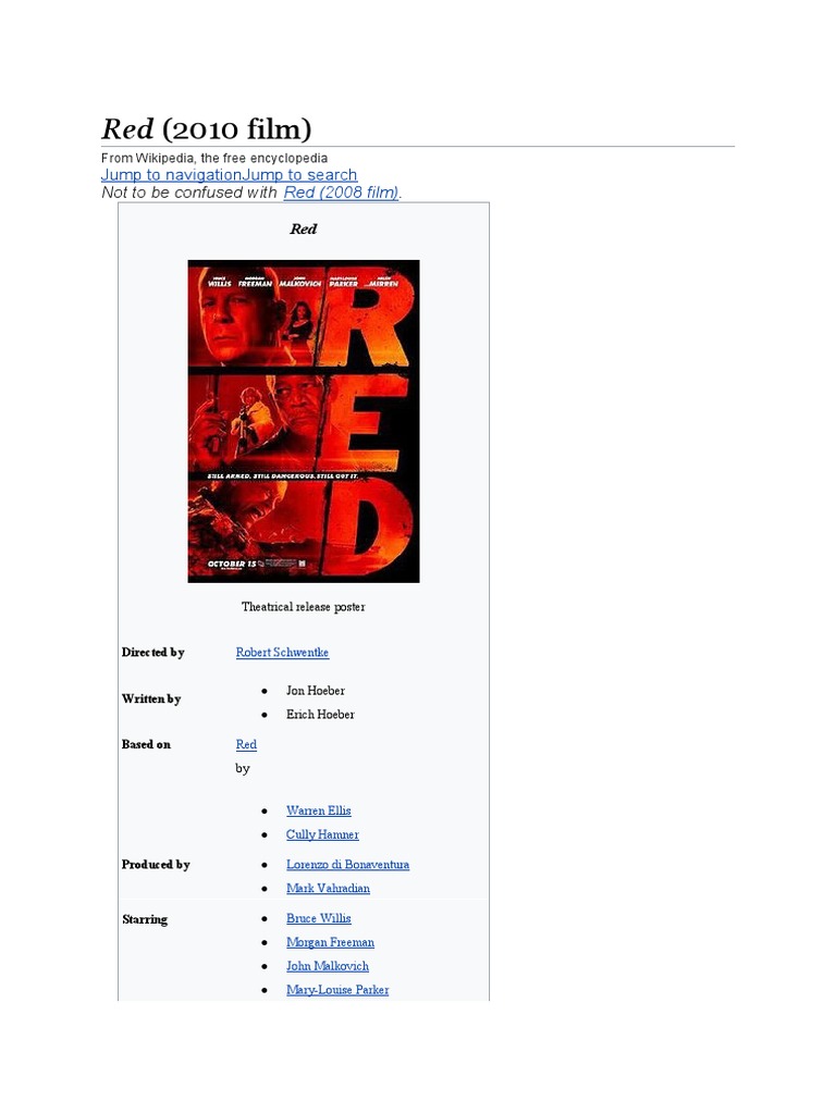 Red (2010 Film) : Jump To Navigation Jump To Search | PDF