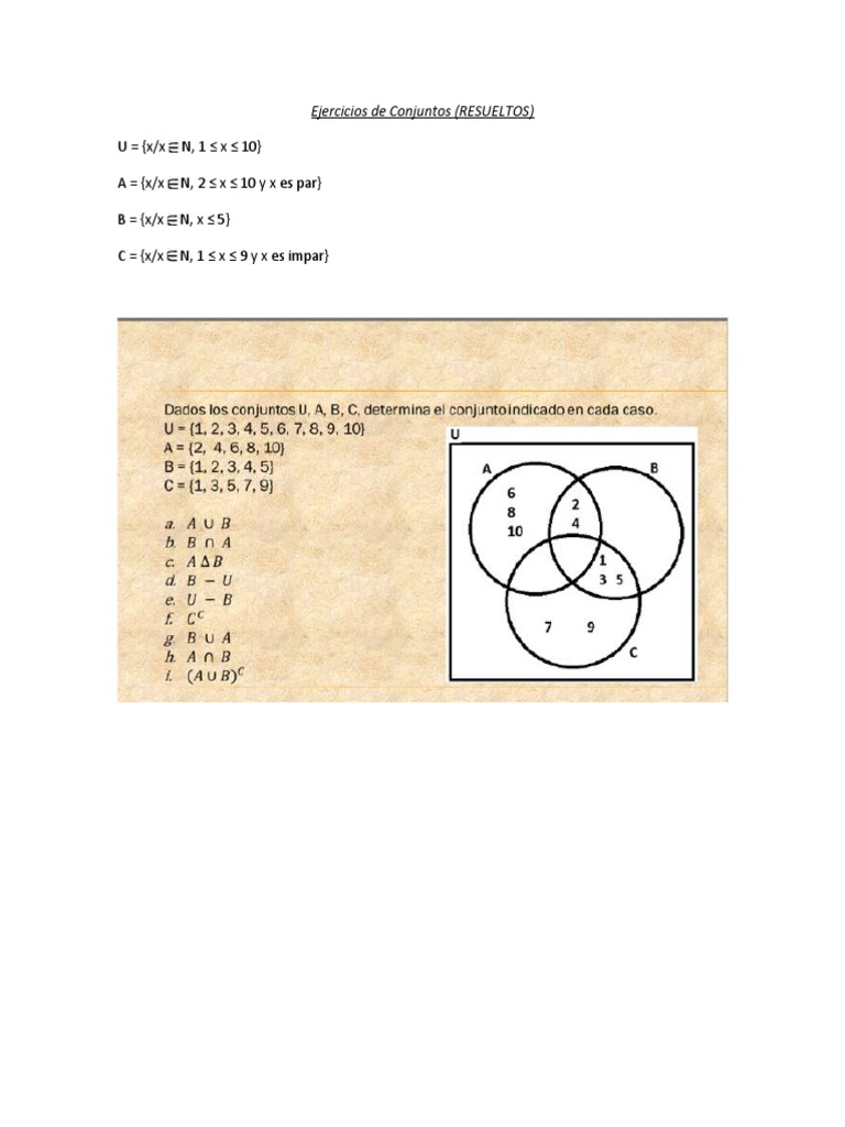 1b - Ejercicios Conjuntos - Resuelto | PDF