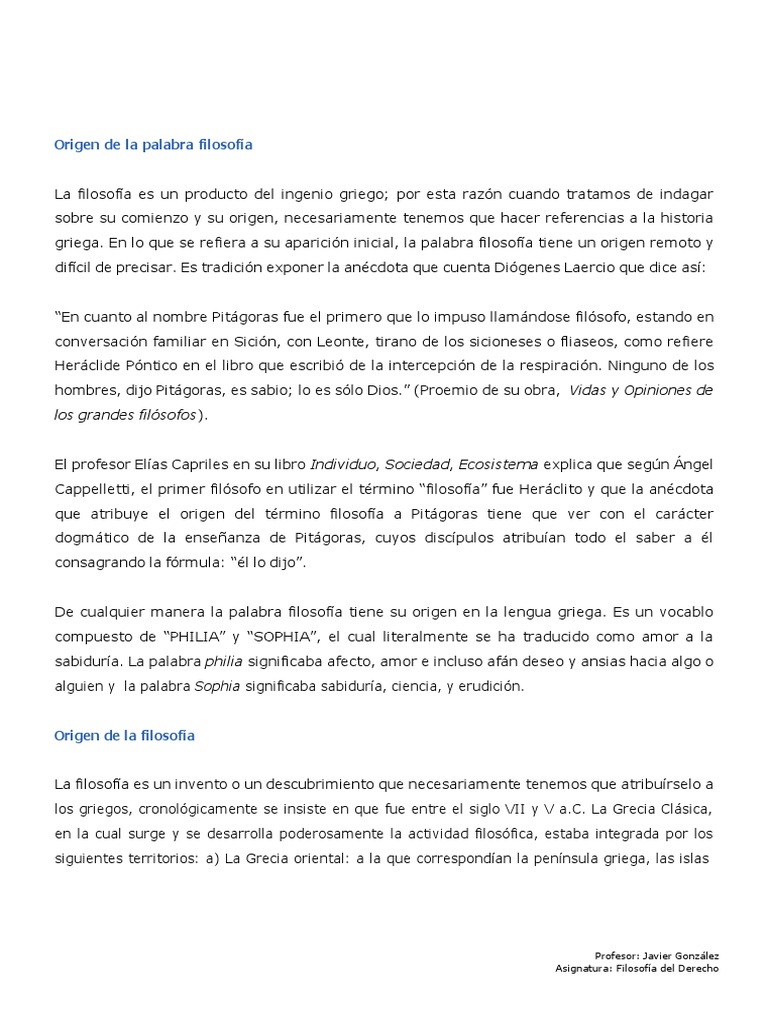Origen de La Filosofía General Completo | PDF | Platón | Estoicismo