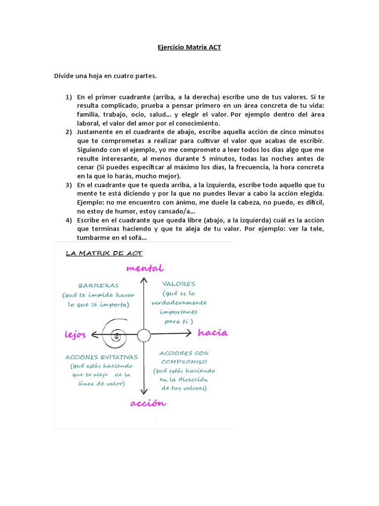 Ejercicio Matrix ACT | PDF