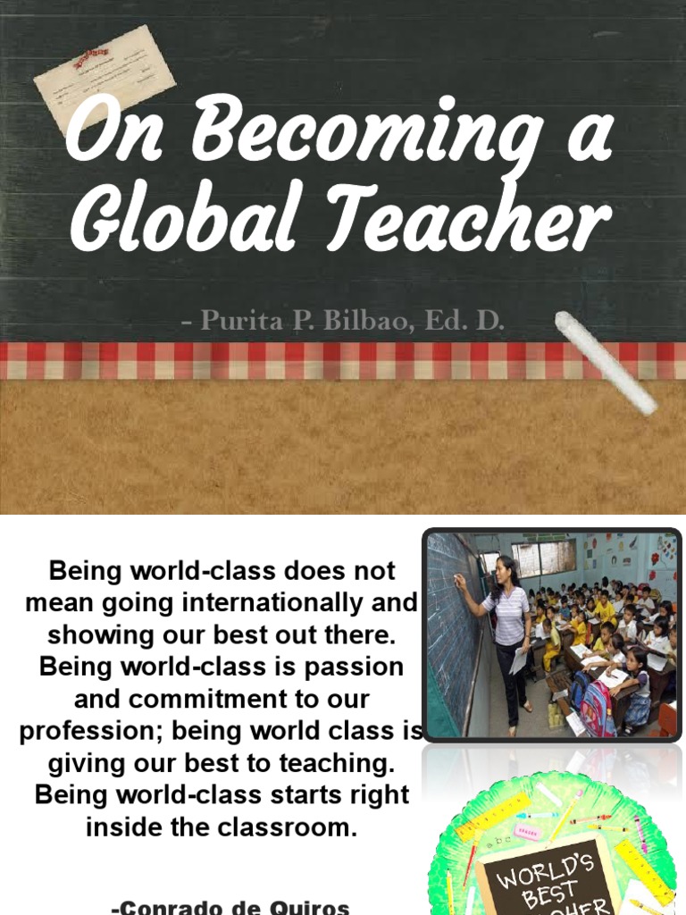 On Becoming A Global Teacher: - Purita P. Bilbao, Ed. D | PDF ...