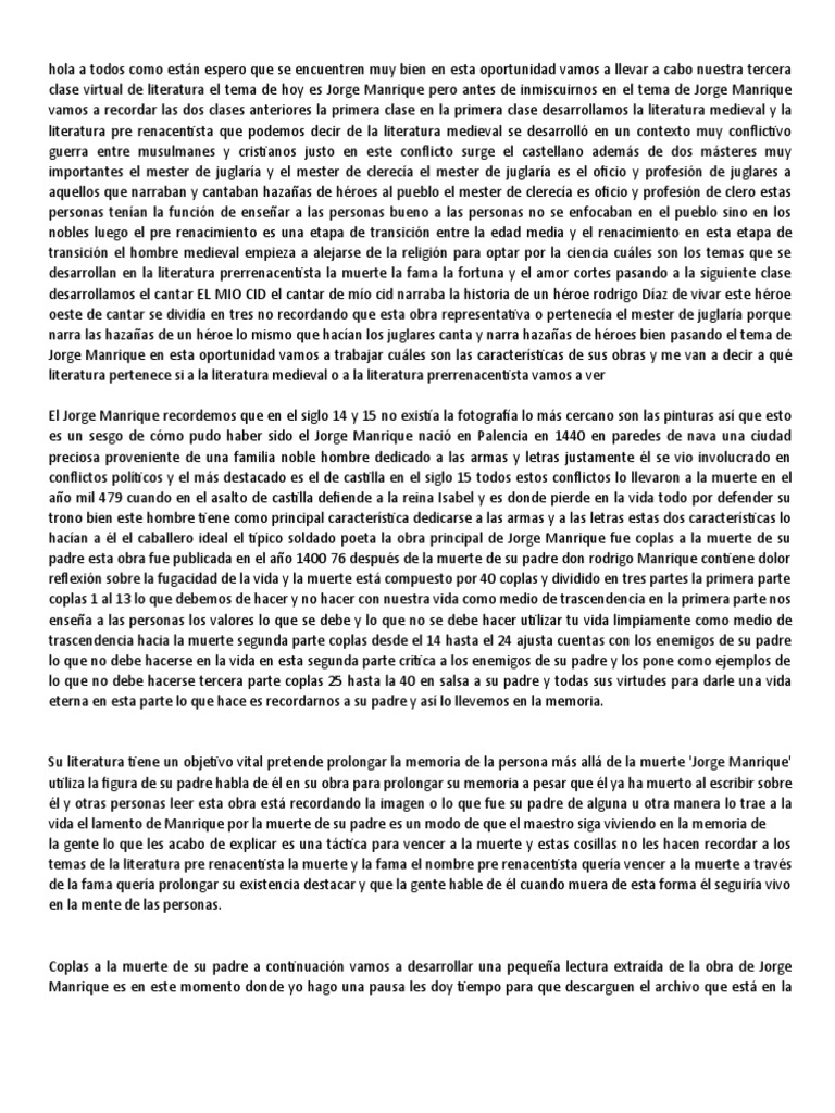 Jorge Manrique | PDF