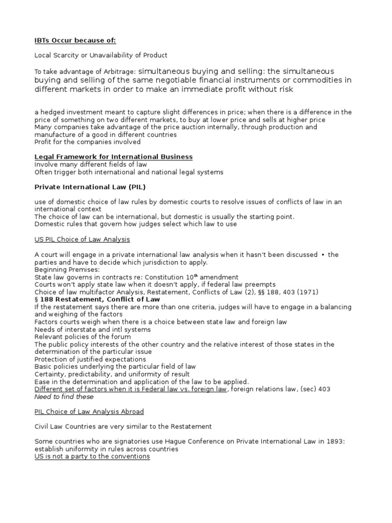 IBT Outline | PDF | Letter Of Credit | Bill Of Lading