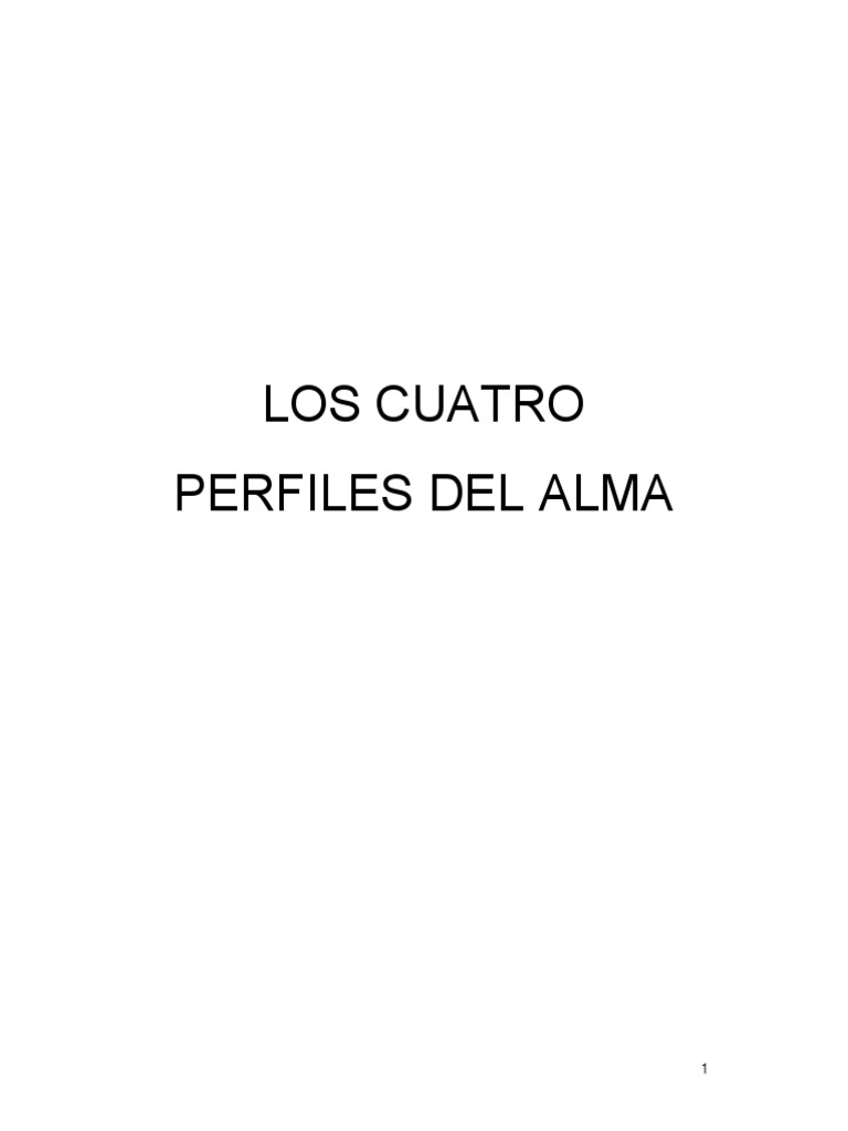 Los Cuatro Perfiles Del Alma | PDF | Amor | Conocimiento