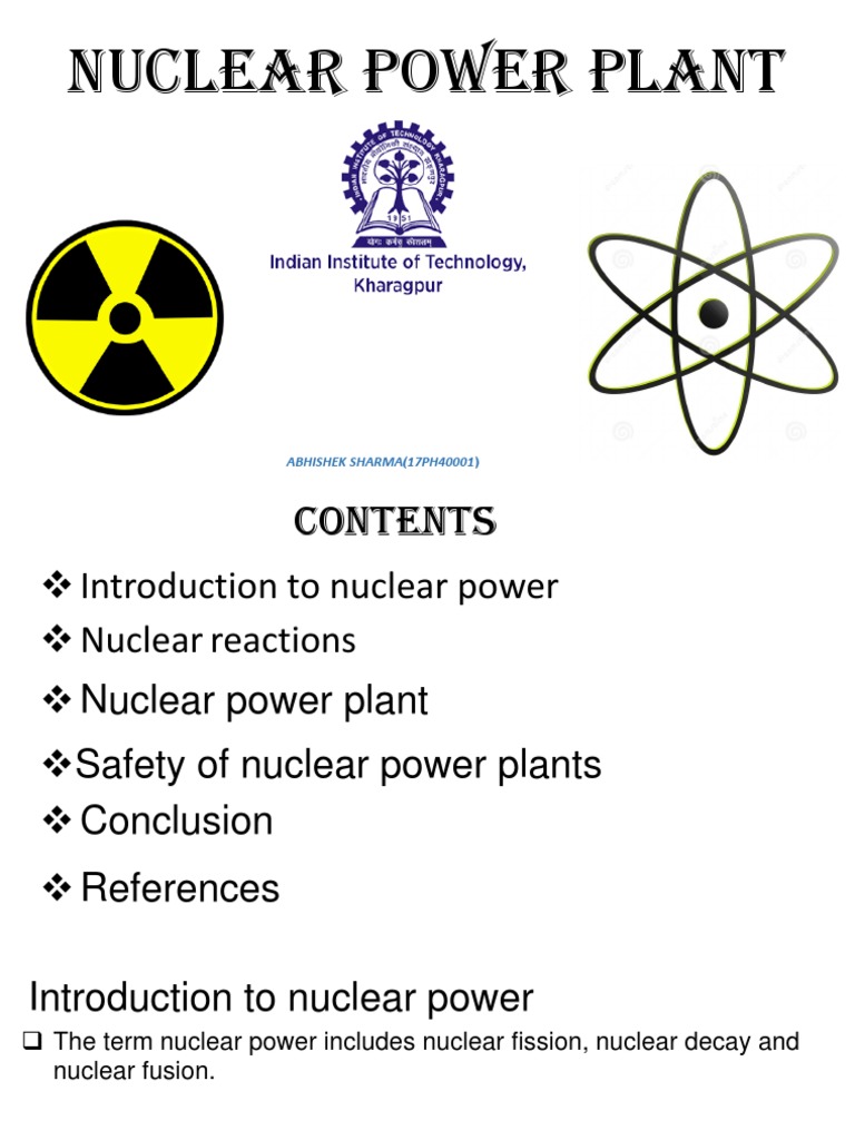 Nuclear Power Plant by Absharma Final PDF | PDF | Nuclear Fission ...