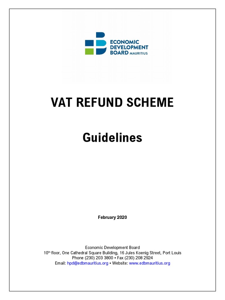 Guidelines Vat Refund Scheme Mice Feb2020 | PDF | Value Added Tax | Receipt