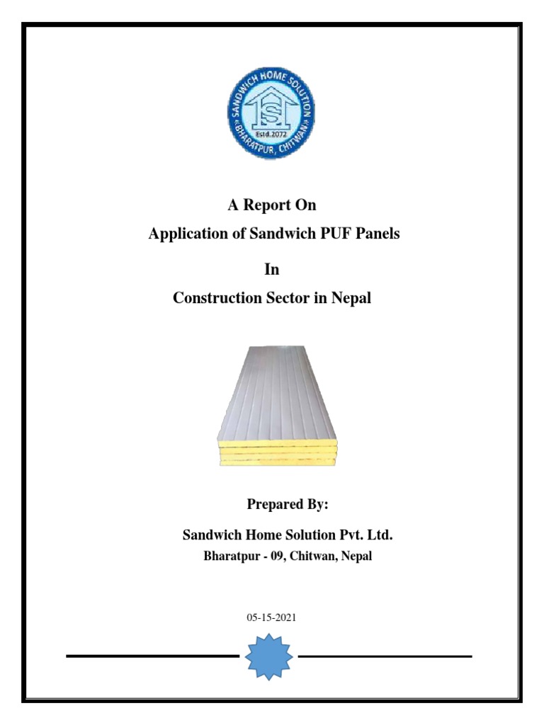 Sandwich Panel-Report | PDF | Roof | Building Insulation