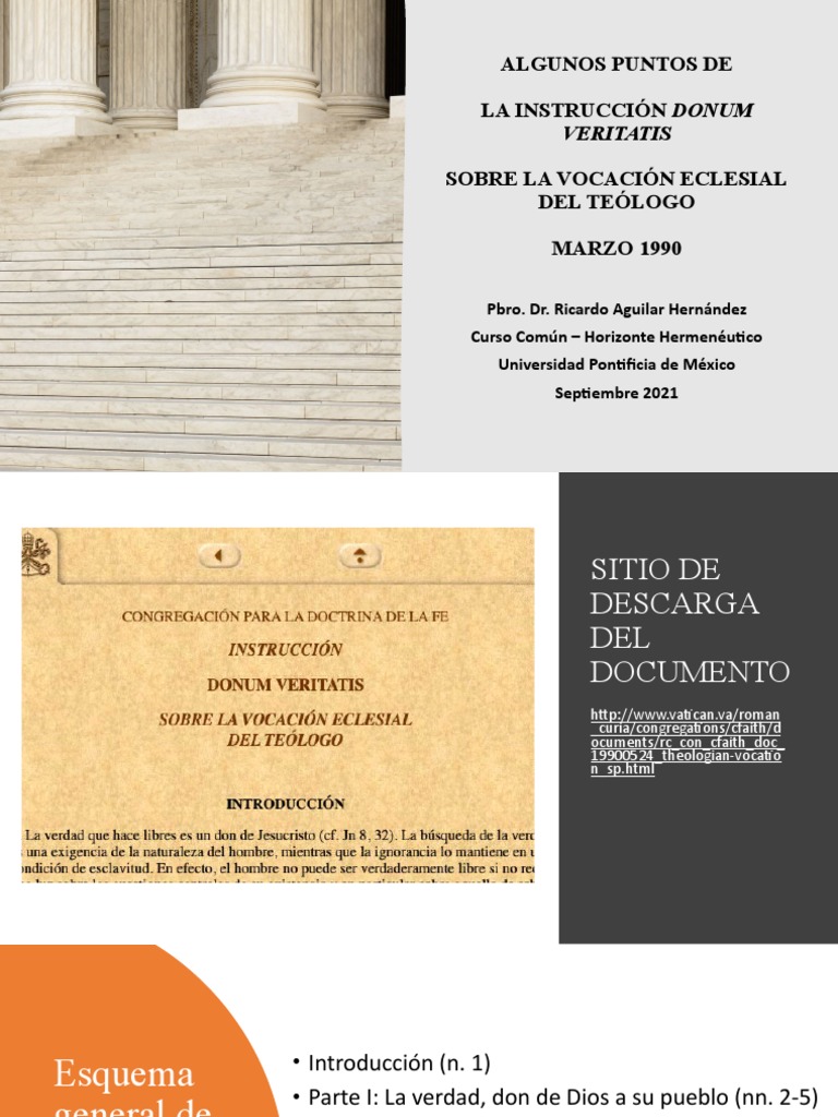 Sobre La Donum Veritatis | PDF | Teología | Creencia religiosa y doctrina