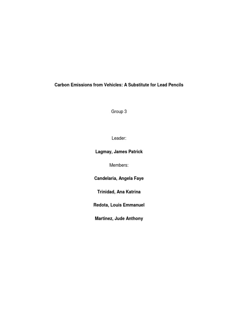 Carbon Emissions PROPOSAL | PDF | Particulates | Air Pollution
