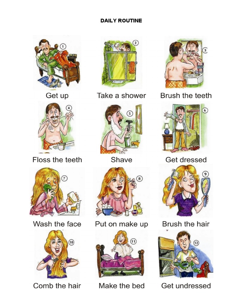 Daily Routine Picture | PDF | Workweek And Weekend