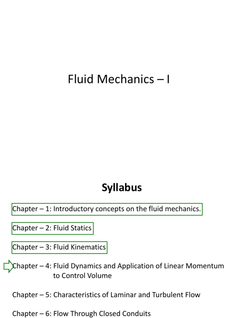 Fluid Mechanics - I | PDF | Fluid Mechanics | Fluid Dynamics